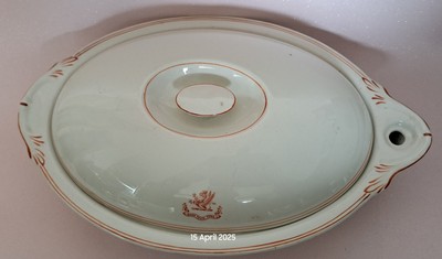Rare Antique Oval Terrine Warmer – Griffin Crest & Latin Motto – Quod ...
