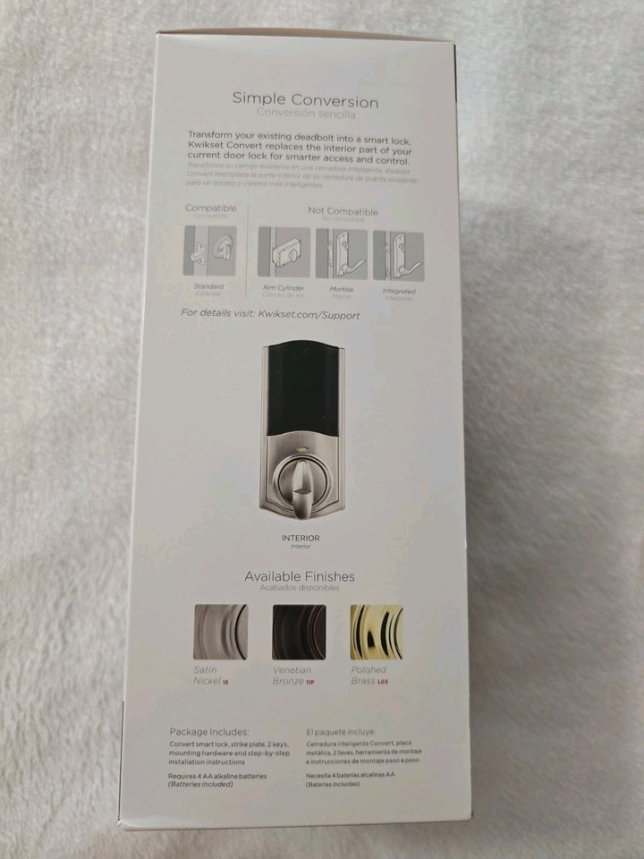 Kwikset Convert Z-Wave Plus Smart Lock Kit - Satin Nickel (99140-139 ...