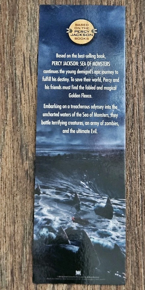 Rare! Percy Jackson Sea Of Monsters Movie Card Bookmark | eBay UK