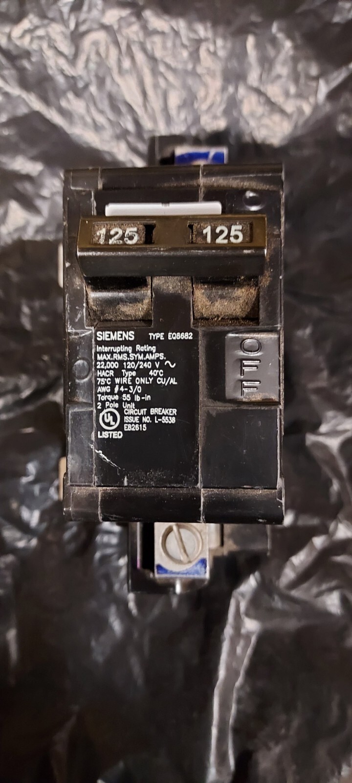 Siemens MBK125A 125-Amp Main Circuit Breaker 783643388000| eBay