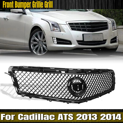 Car Front Bumper Hood Grille Grill Mesh Cover Kit For Cadillac ATS 2013 ...