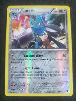Lucario - 63/124 - Holo Rare Reverse Holo XY Fates collide | eBay
