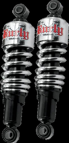 Burly 10.5in Chrome Rear Shock Absorber Pair for Sportster 883 Roadster ...