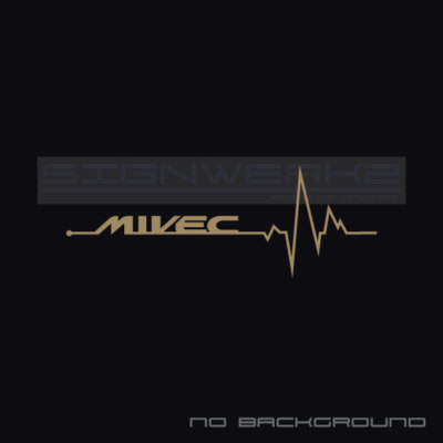 Mivec Heart Beat Pulse Decal Sticker Evolution Mitsubishi Mivec Racing ...
