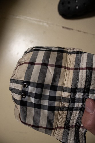 Burberry neylon vintage reversible bucket hat logo nova chek | eBay