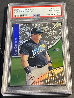 2000 JOSE CANSECO TOPPS TEK #11-4 PSA 10 RAYS POP 1 NEW SLAB (331) | eBay
