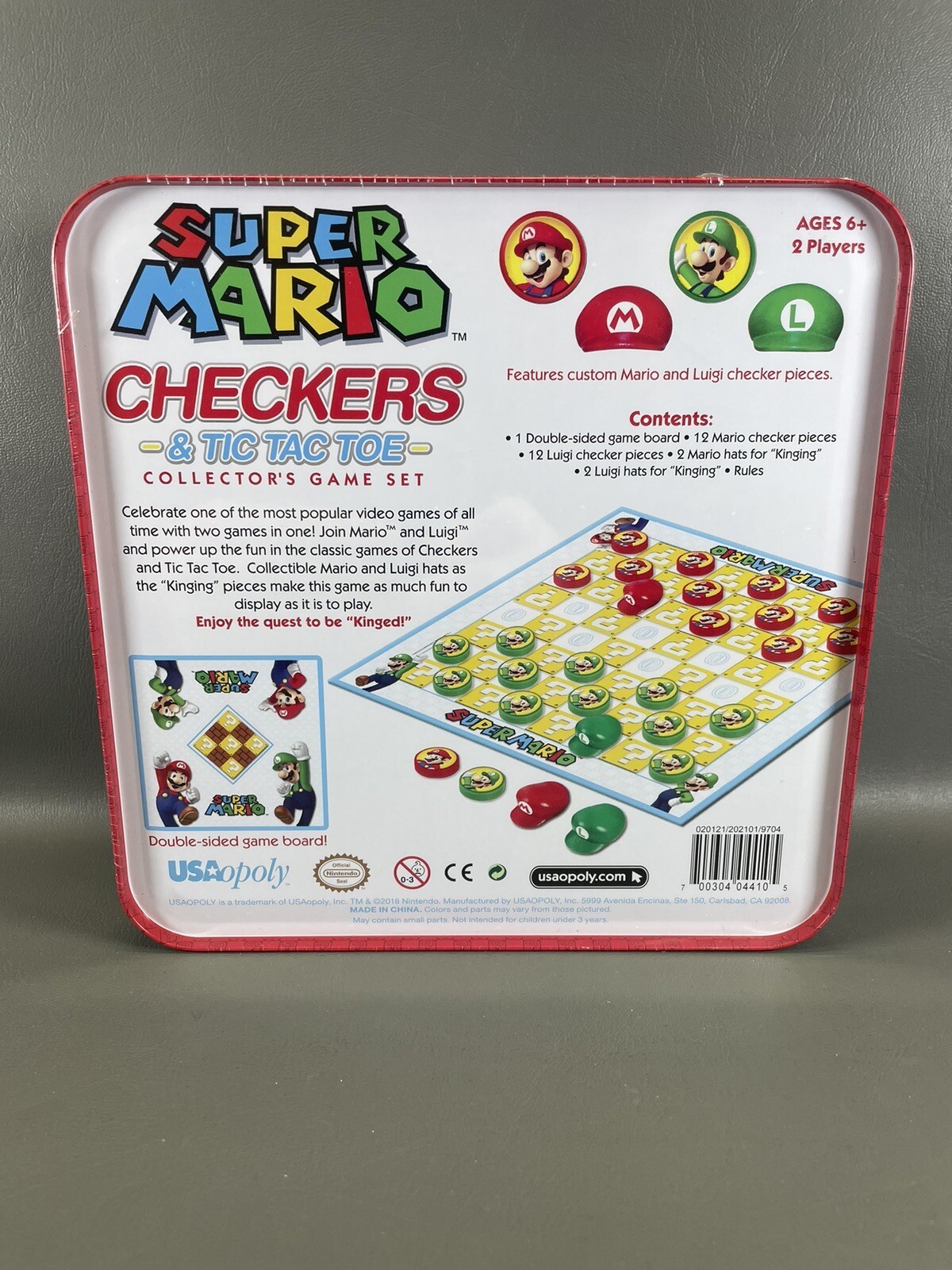 Super Mario Bros Checkers & Tic Tac Toe Collector's Edition Set Luigi ...