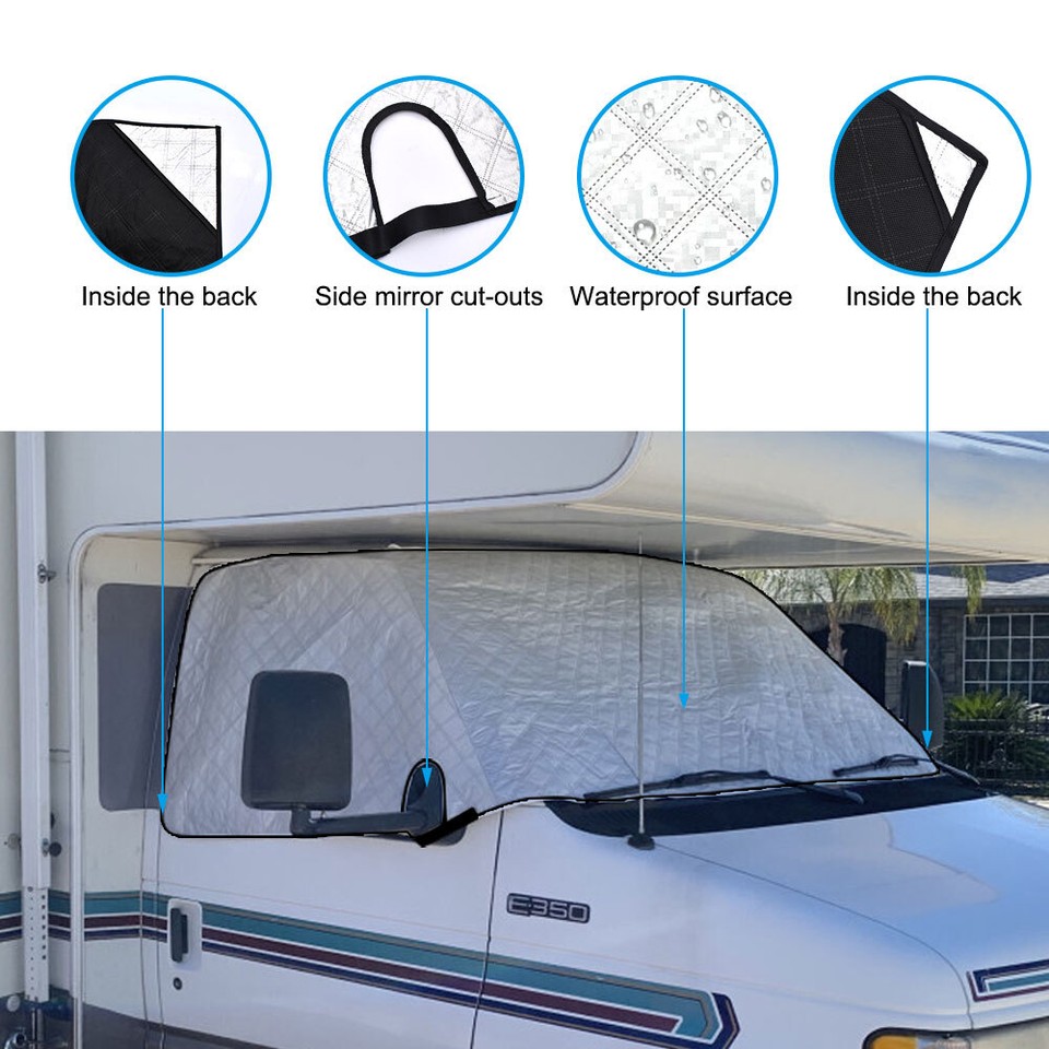 RV Front Window Cover Motorhome Windshield Cover For Ford Class C E450 ...
