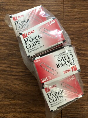 ACCO #3 mini paper clips 10 boxes of 100 NEW | eBay