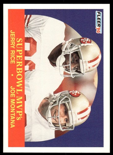 1990 Fleer Football Card Jerry Rice/Joe Montana San Francisco 49ers ...