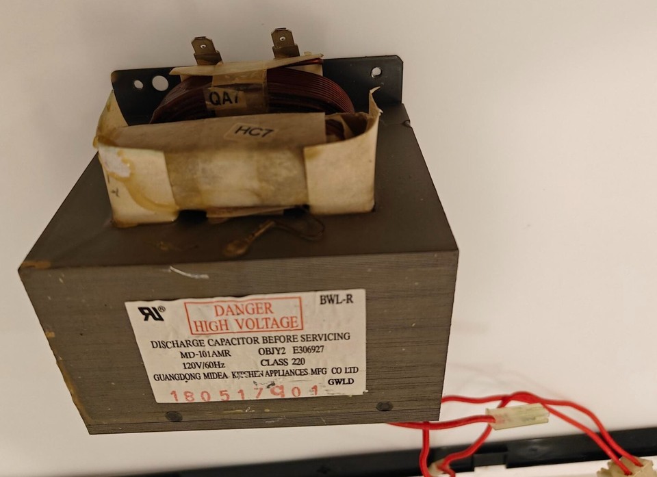 GE JVM3160DFWW Microwave MD-101AMR Transformer Guangdong Midea 120V ...