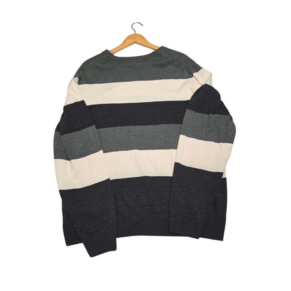 U.S Polo assn.Men's LT V-Neck Sweater XL Gray Black White | eBay