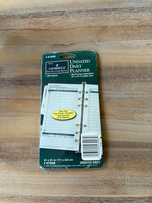 Mead Cambridge Undated Daily Planner Refill #47006 -NEW - READ BELOW | eBay