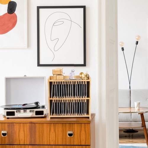 CD Holder Rack, Bamboo CD Rack Organizer with Rubber Feet, DVD Display ...