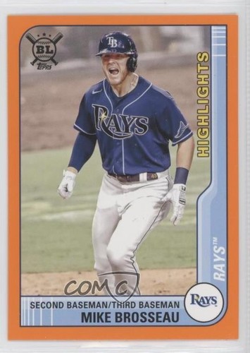 2021 Topps Big League Highlights Orange Michael Brosseau Mike Brosseau ...