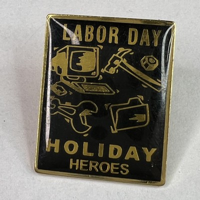 Labor Day Holiday Heroes Computer Tools Tech Vintage Pin Hat Pin | eBay