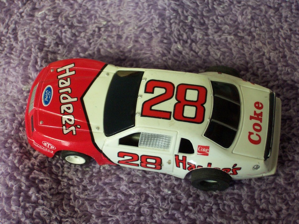 TYCO Nascar #28 LIGHTED Yarborough Hardees Coke HO Scale Slot Car | eBay