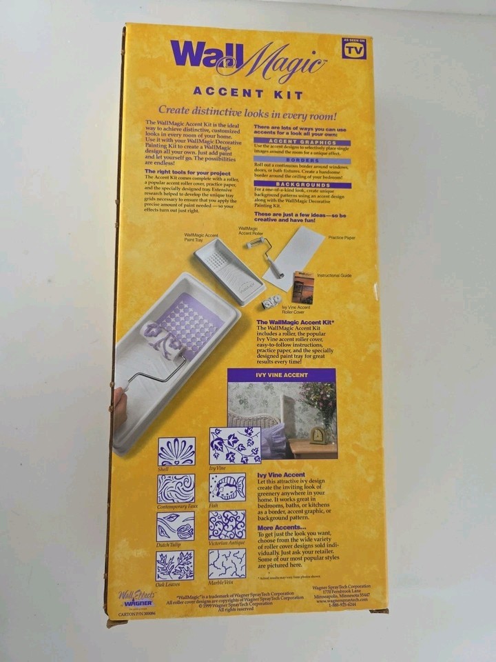 Wagner Wall Magic Paint Kit Ivy Vine Effect Accent Border Roller & Tray ...