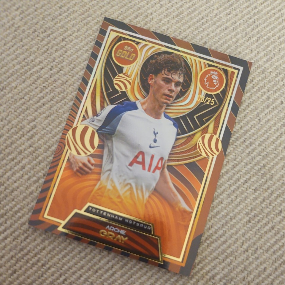 Topps Gold Premier League 2025/26 Archie Gray Parallel /25 Tottenham ...