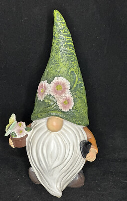 Martha Stewart gnome gardening Shove flowers welcome statue elf ...