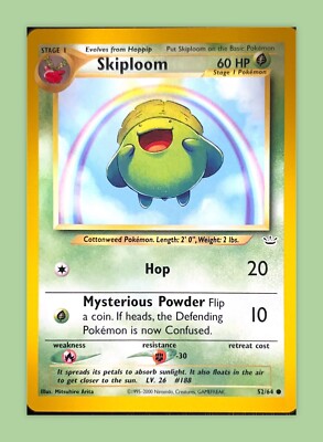 ⚓️🔥🔥Skiploom 52/64 Neo Revelation Set Common Pokemon Card Unlimited | eBay