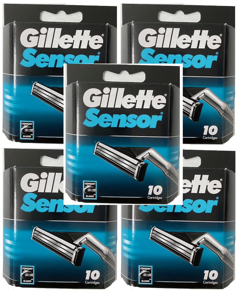 Gillette Sensor Razor Blades For Men - 50 Cartridges BNIB | eBay