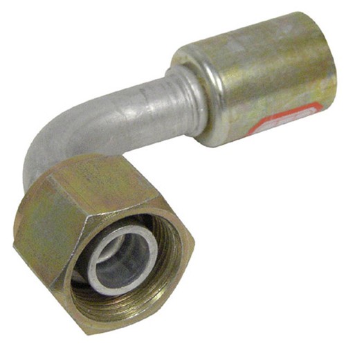 NEW AC FITTING,BEADLOCK,CRIMP,FEMALE O RING, 90 DEGREE #12 NUT, #10 ...