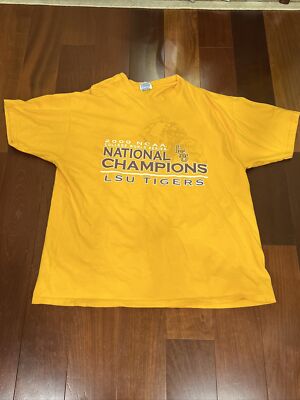 Vintage LSU Tigers Baseball 2000 CWS National Champions Short Sleeve T ...