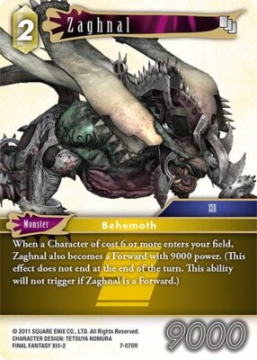Zaghnal Foil - 7-070R - NM - Final Fantasy | eBay