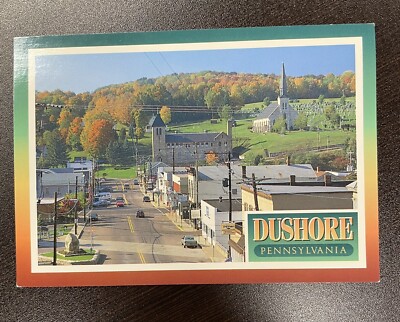 Dushore Pennsylvania Main Shopping Area Pendor Natural Color Vintage PA ...