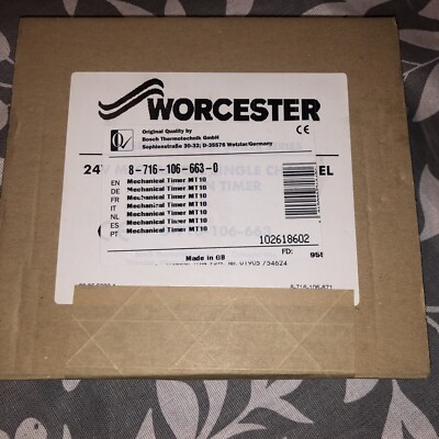 Worcester Bosch Greenstar 24i 28i Junior Mech Timer MT10 87161066630 ...