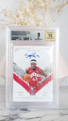 2019-20 Panini Impeccable Pascal Siakam SSP /49 Victory Signatures Auto ...