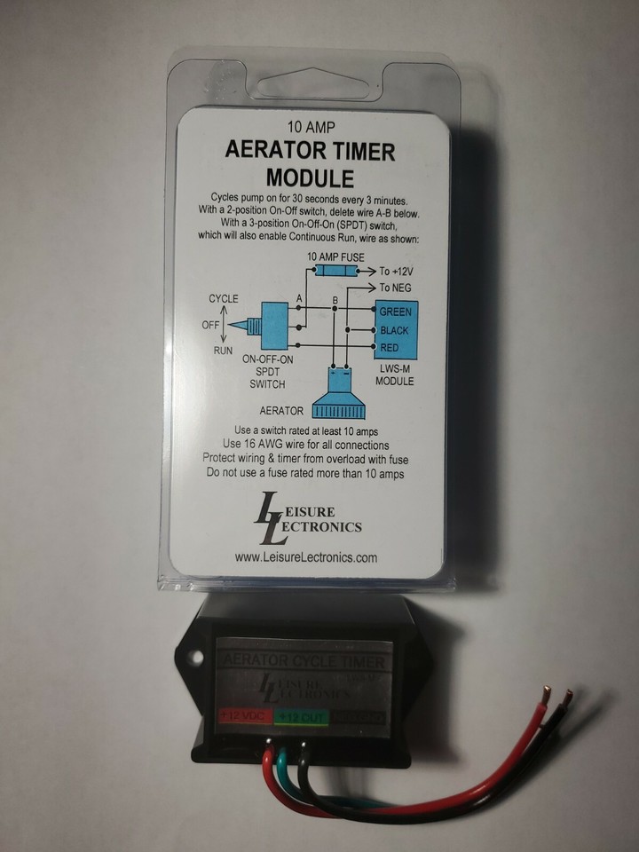 BRAND NEW Leisure Electronics LWS-M Boat Livewell Aerator Pump Timer ...