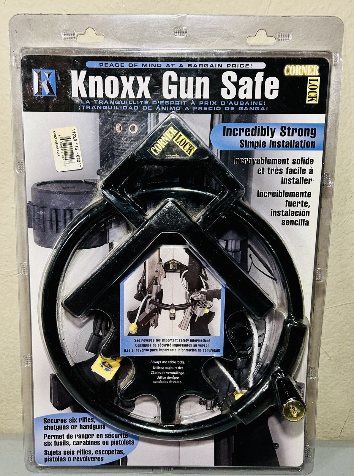 Knoxx Gun Safe Corner Lock Secures 6 Rifles, Shotguns, Handguns Heavy ...