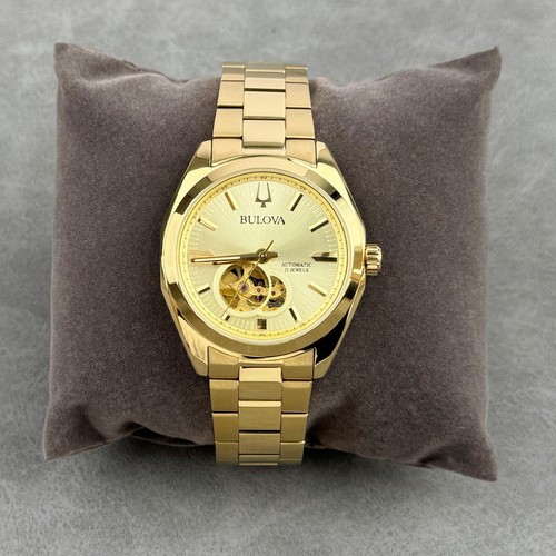 Bulova Men's Surveyor Classic Automatic 39mm Gold Tone dial Watch ...