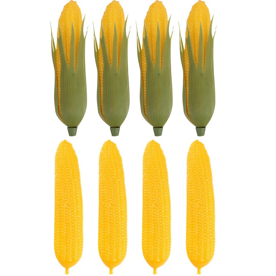 8pcs Plastic Artificial Corn: Lifelike Corn Simulation Fake Vegetable ...