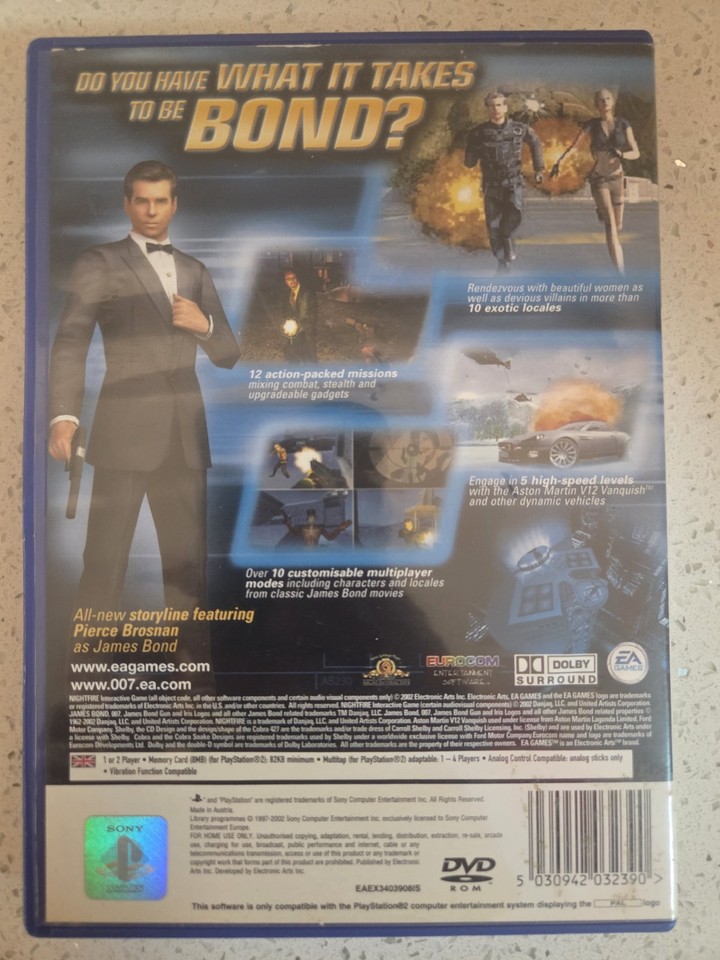 Nightfire James Bond 007 PS2 Sony PlayStation 2 No Manual Free Postage ...