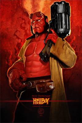 Hellboy 24x36 by Yvan Quinet Ltd Edition x/100 Poster Print Mondo MINT ...