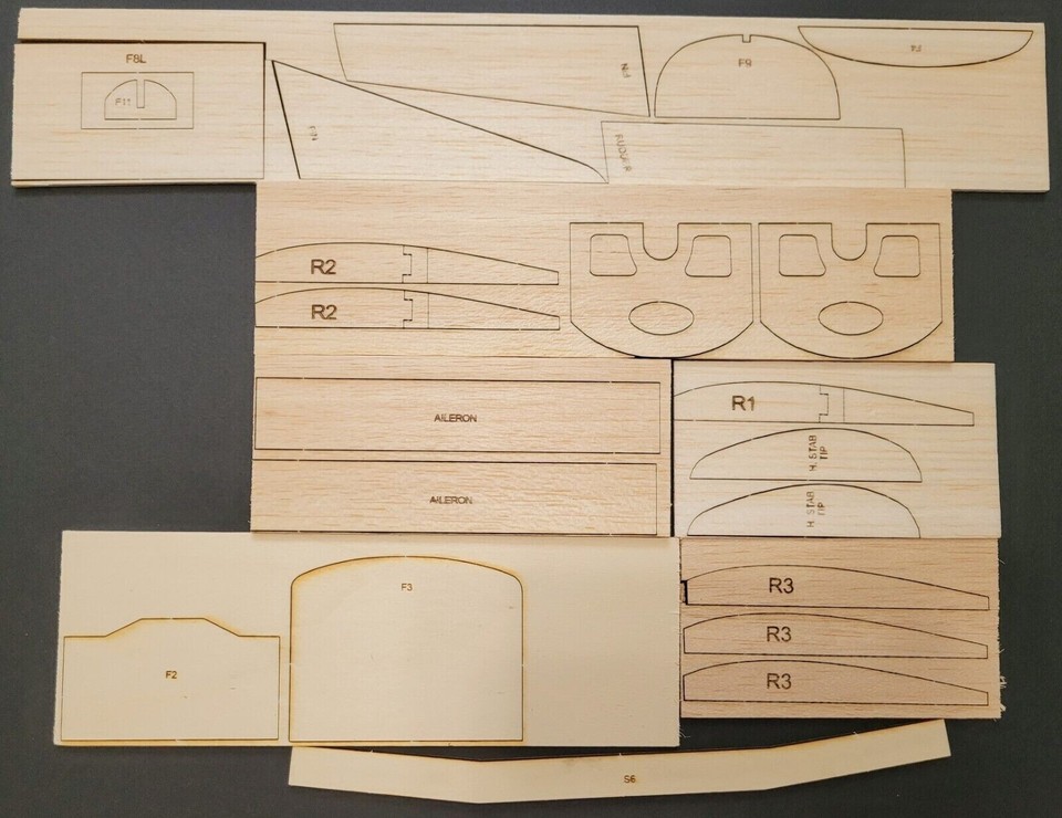 Piper Cherokee 38" Wingspan R/C Airplane Laser Cut Balsa Ply Short Kit ...