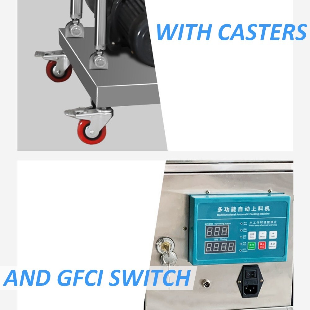 1.7m High Bucket Elevator Powder Particle Feeding Machine with 100KG ...