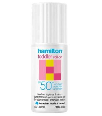 Hamilton Toddler Sunscreen Lotion Roll-On SPF 50+ 50mL | eBay