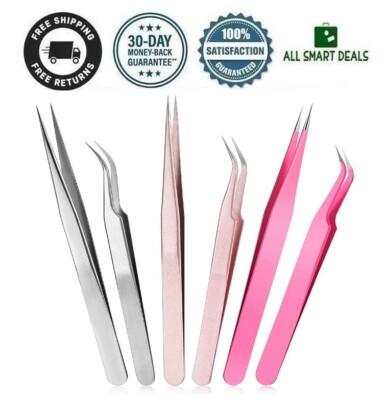 Pinzas Para Extensiones De Pestanas Pestañas Profesional Juego De 6 ...