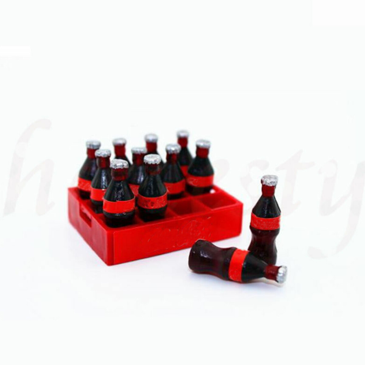 Set of 12 Dollhouse Miniature Mini Coca With 1 Cola Base Model Decor ...