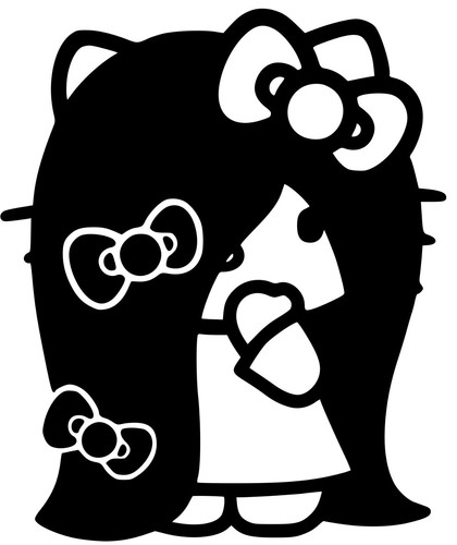 Hello Kitty Emo,Rock,Punk,Vinyl Decal,Sticker for Cars,Windows,Laptops ...