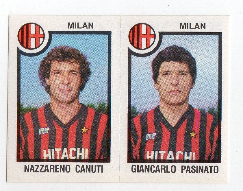 figurina CALCIATORI PANINI 1982/83 NEW numero 481 MILAN CANUTI PASINATO ...