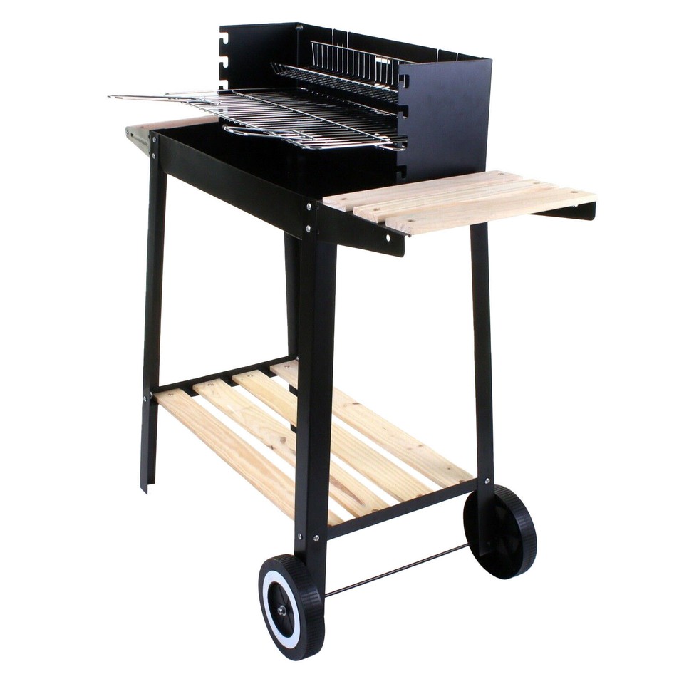 Large Rectangular BBQ Barbecue Steel Charcoal Grill Outdoor Patio ...