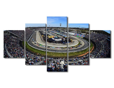 5 Piece Canvas NASCAR Race Wall Art Modern Sports Stadium Painting ...