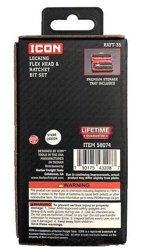 ICON (58074) RXFT35 Locking Flex Head Ratchet Bit Set ( ) for sale ...