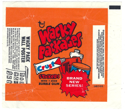 1975 Topps Wacky Packages 13th Series 13 WAX PACK WRAPPER 0-483-21-01-5 ...