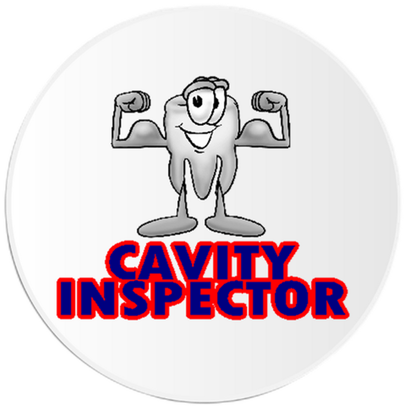 Cavity Inspector - 25 Pack Circle Stickers 3 Inch - Dentist Dental ...